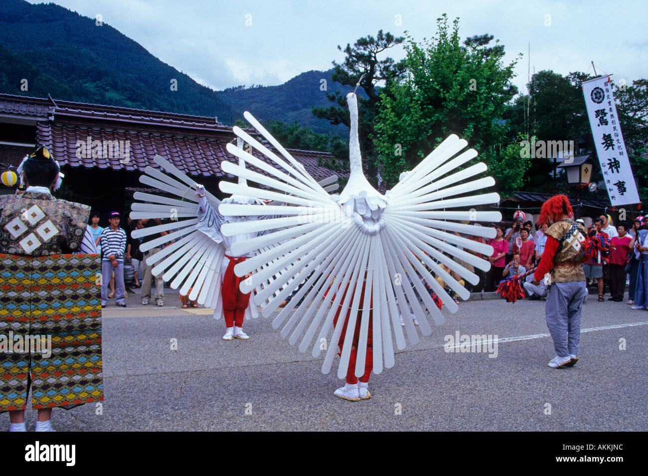 The White Heron Dance called Sagi-mai in Shimane Japan Asia Stock Photo ...