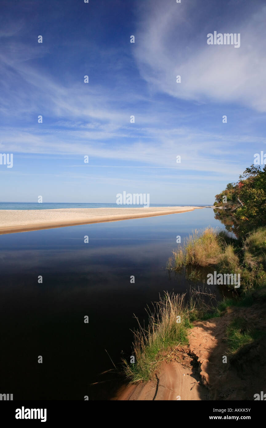 Blue sky and water Two Hearted River Michigan s Upper Peninsula Stock ...