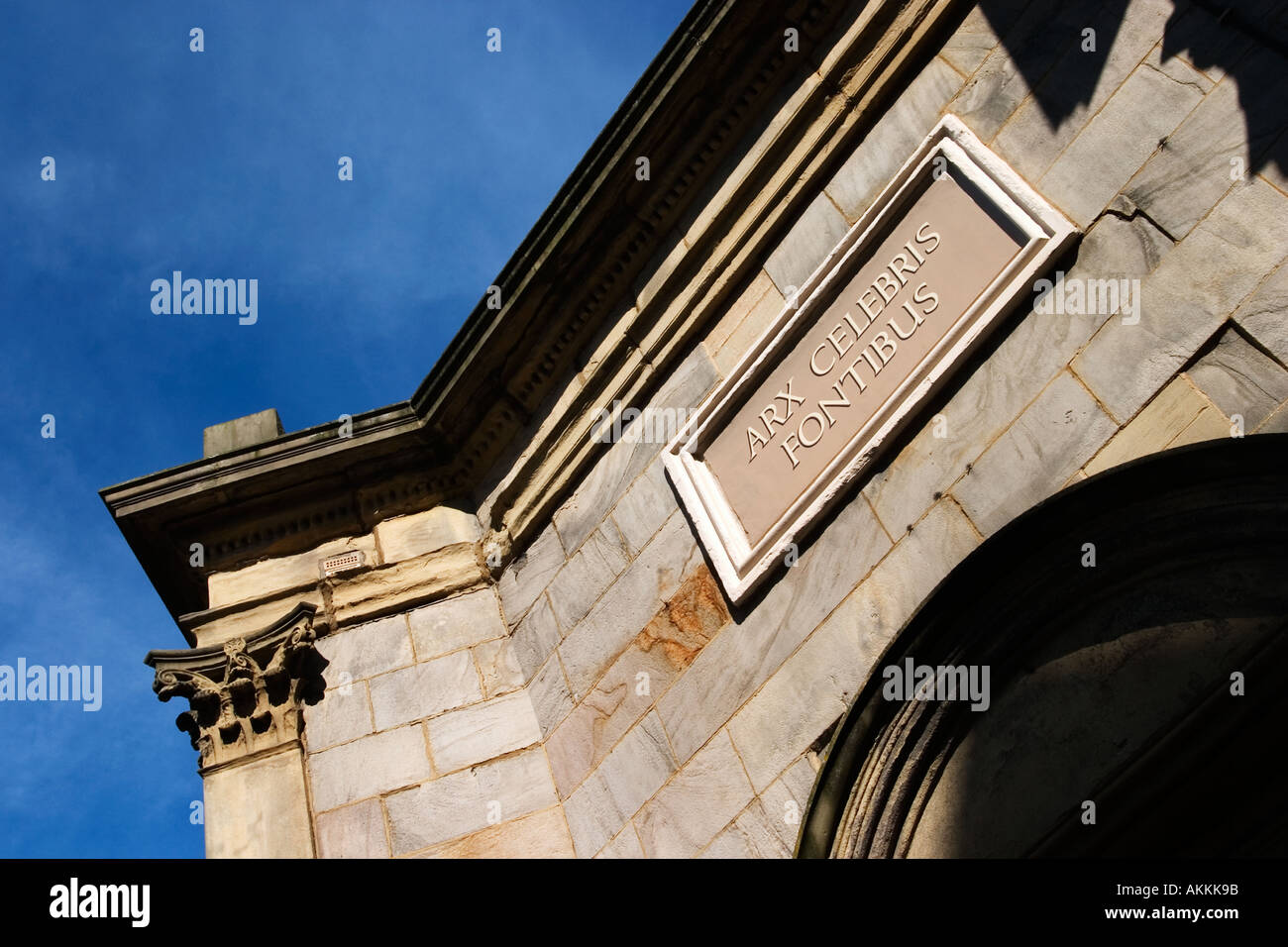 Harrogate motto arx celebris fontibus hi-res stock photography and ...