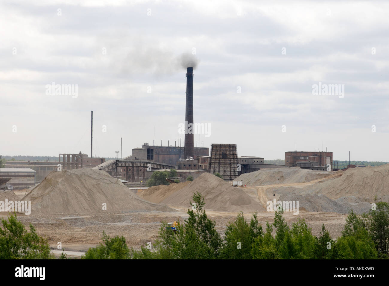 Oil shale mining industry in Kivioli Ida-Viru county Northern Estonia ...
