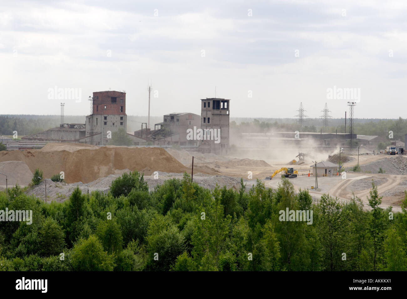 Oil shale mining industry in Kivioli Ida-Viru county Northern Estonia ...