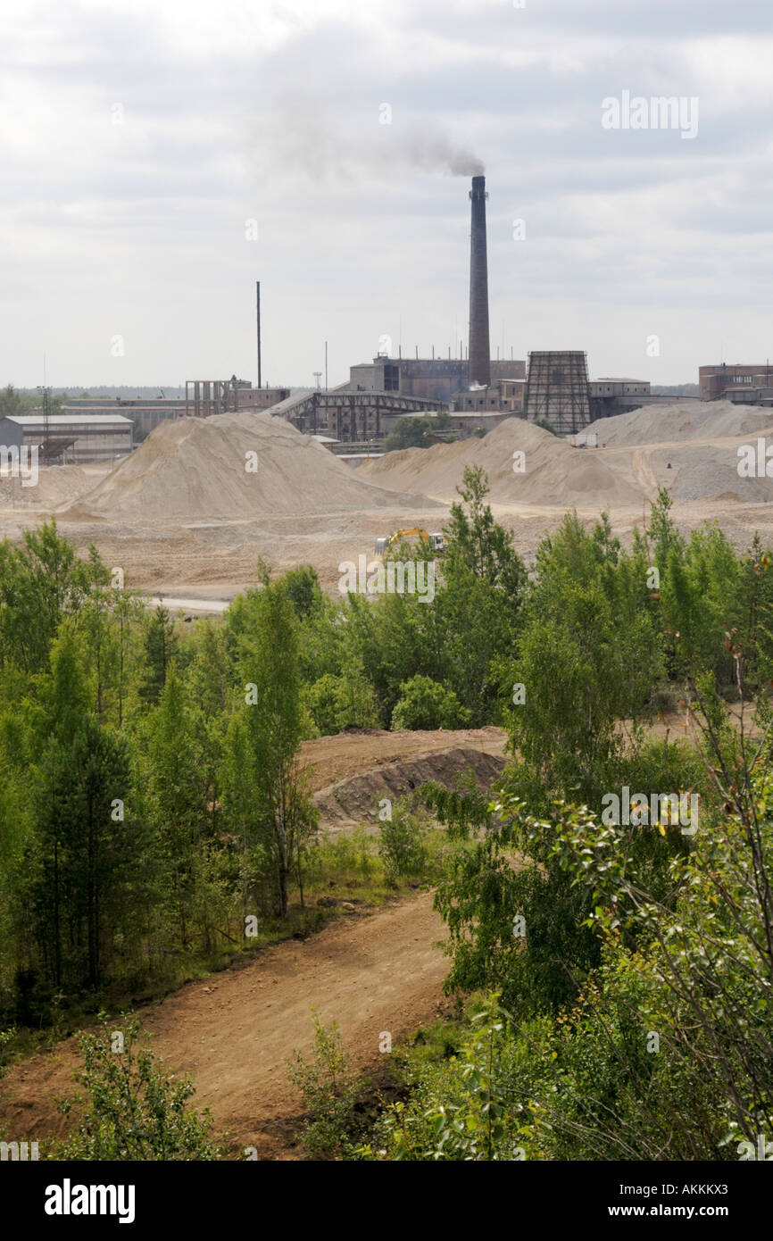 Oil shale mining industry in Kivioli Ida-Viru county Northern Estonia ...