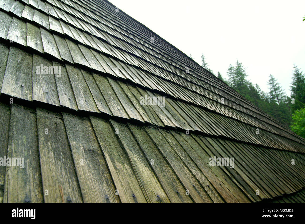 Timbered wooden roof Stock Photo - Alamy