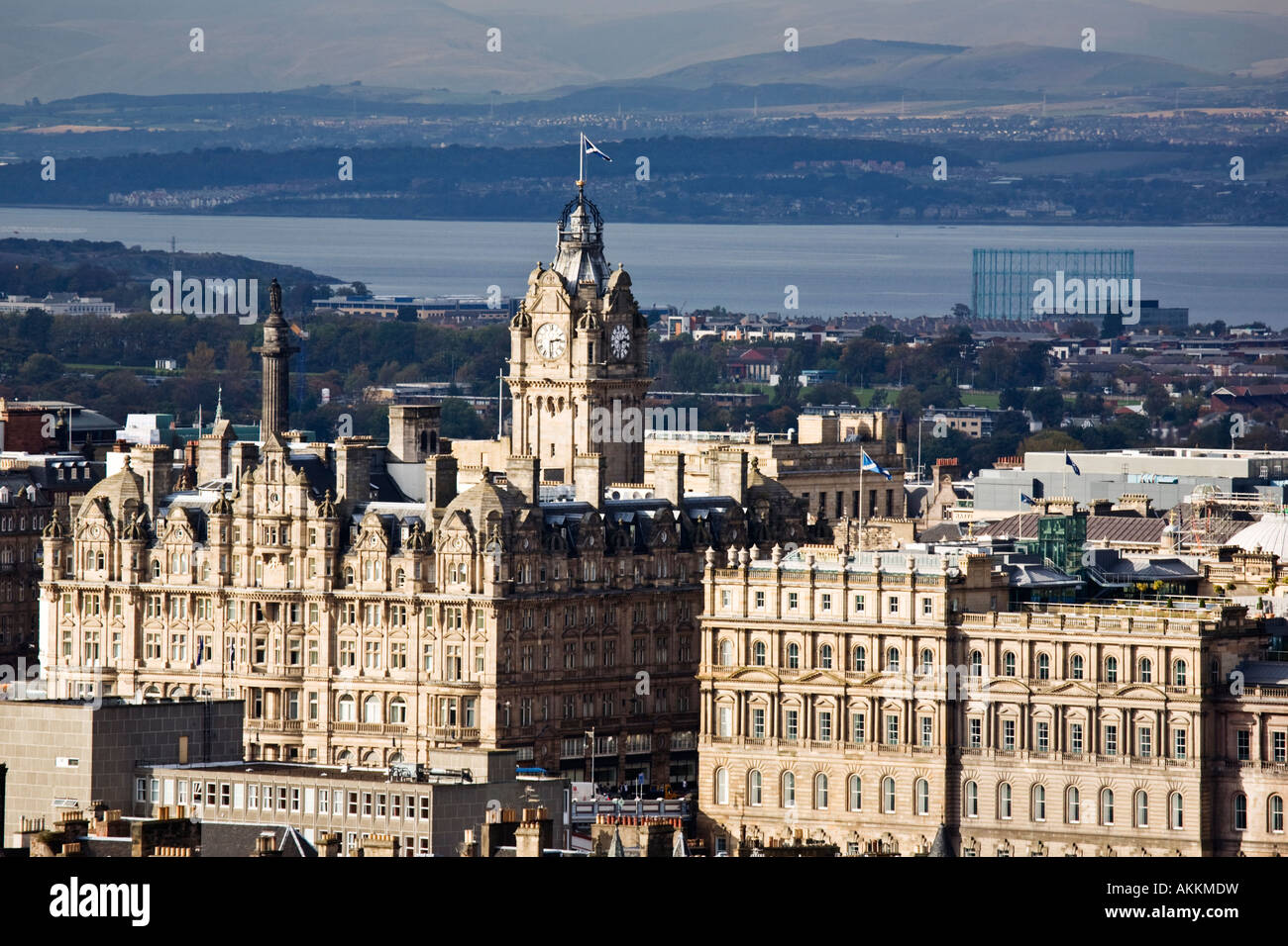 A birds eye view of the Balmoral Hotel Edinburgh with its distintive ...