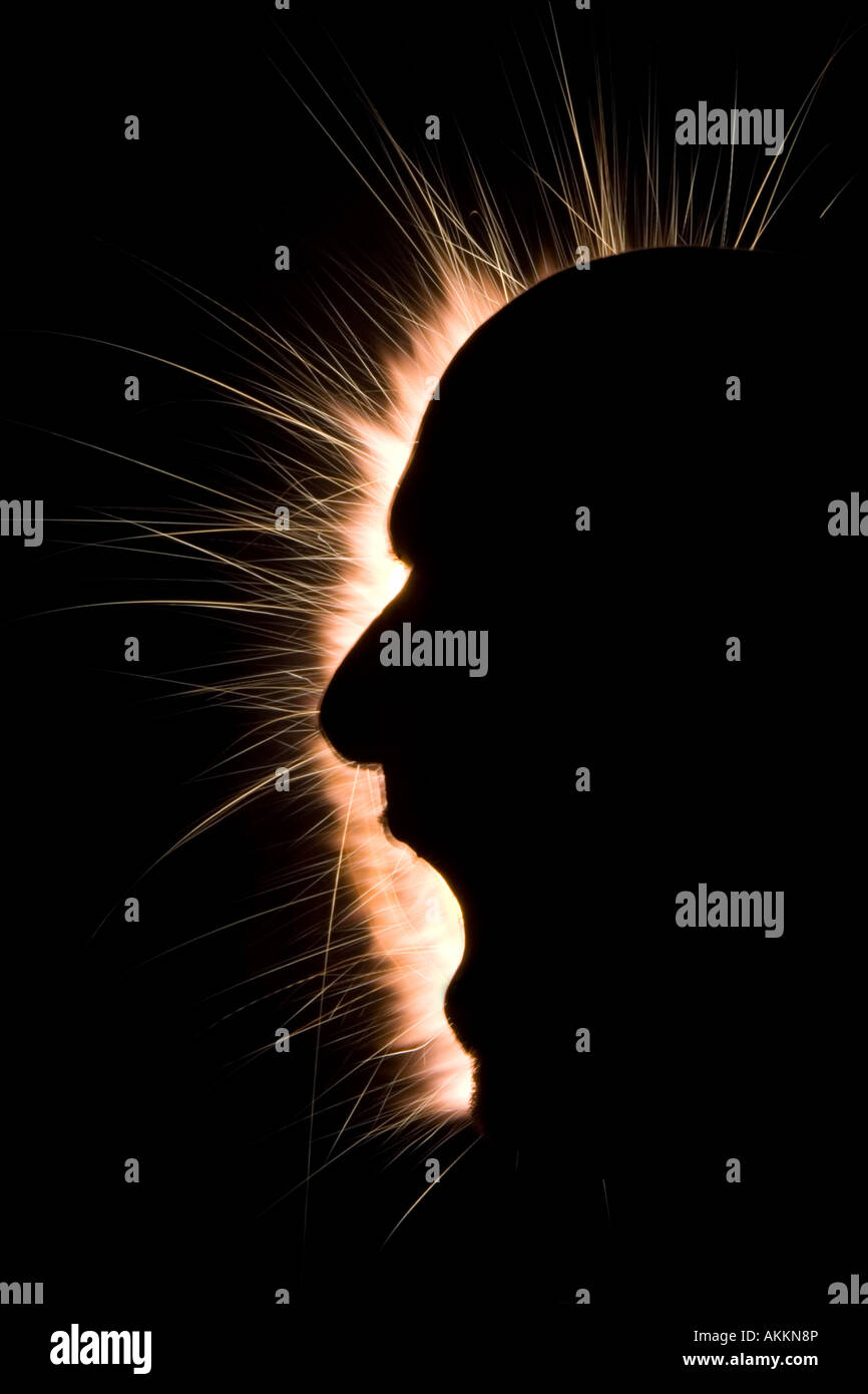 Yellow human head silhouette hi-res stock photography and images - Alamy