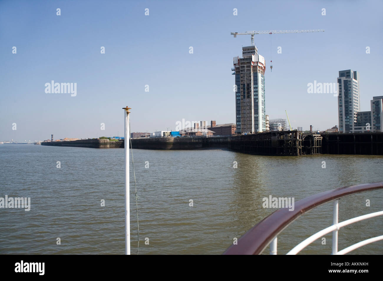 North Liverpool Dock mersey river ferry port build Stock Photo - Alamy