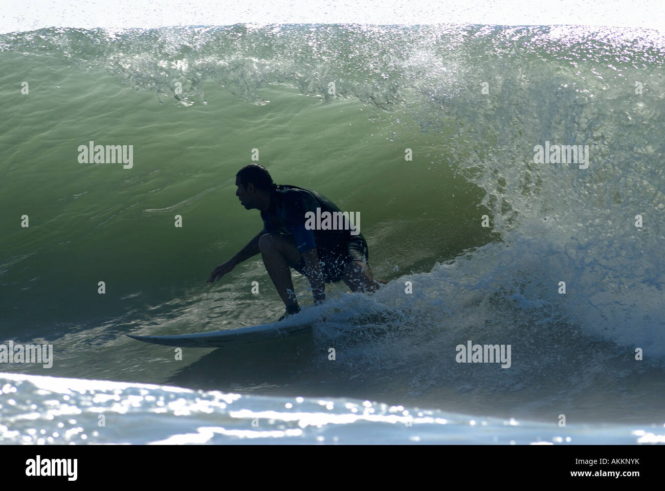 Barreling wave and surfer hi-res stock photography and images - Alamy
