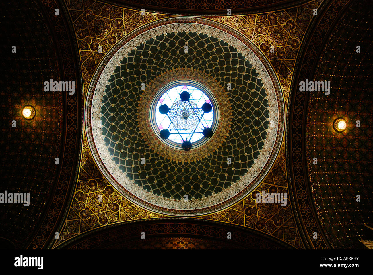 Spanish Synagogue ceiling Prague Stock Photo - Alamy