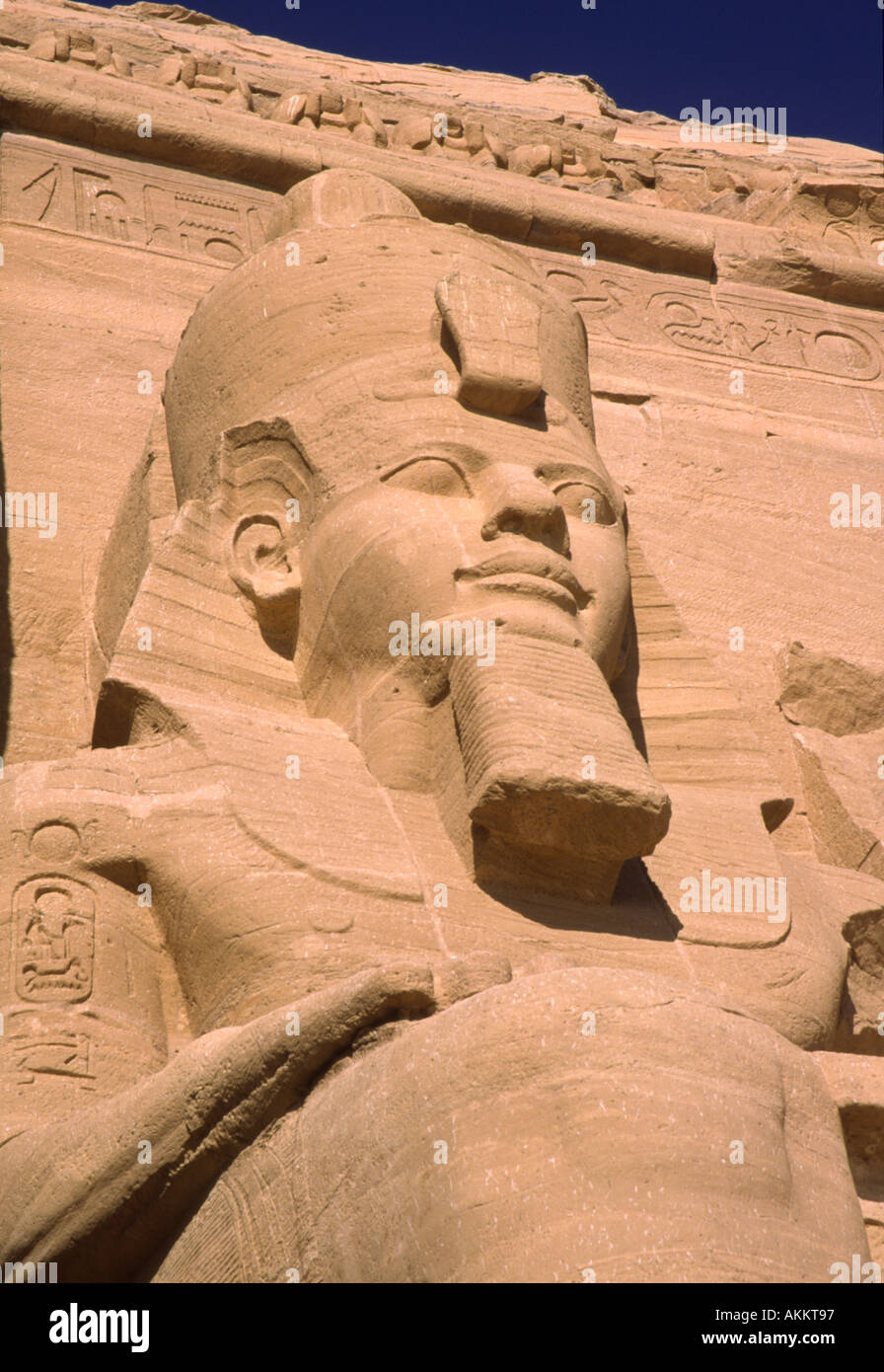 Colossus of Ramses II, Temple of Abu Simbel, Upper Egypt Stock Photo ...