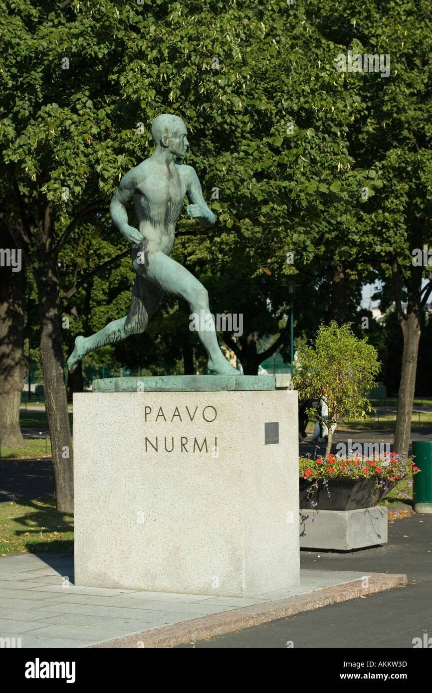 Statue of Paavo Nurmi Helsinki Stock Photo - Alamy