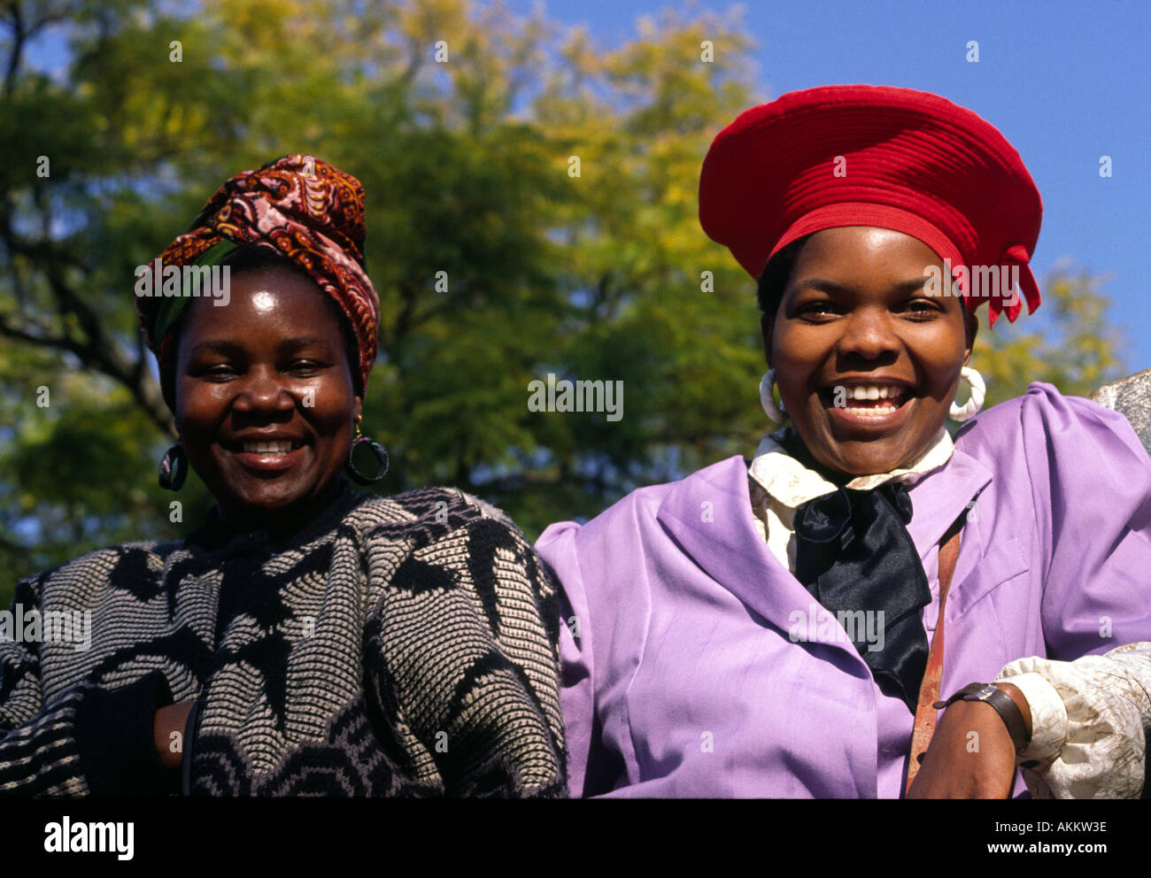 Local colourfully dressed women from Manzini, Swaziland Stock Photo - Alamy