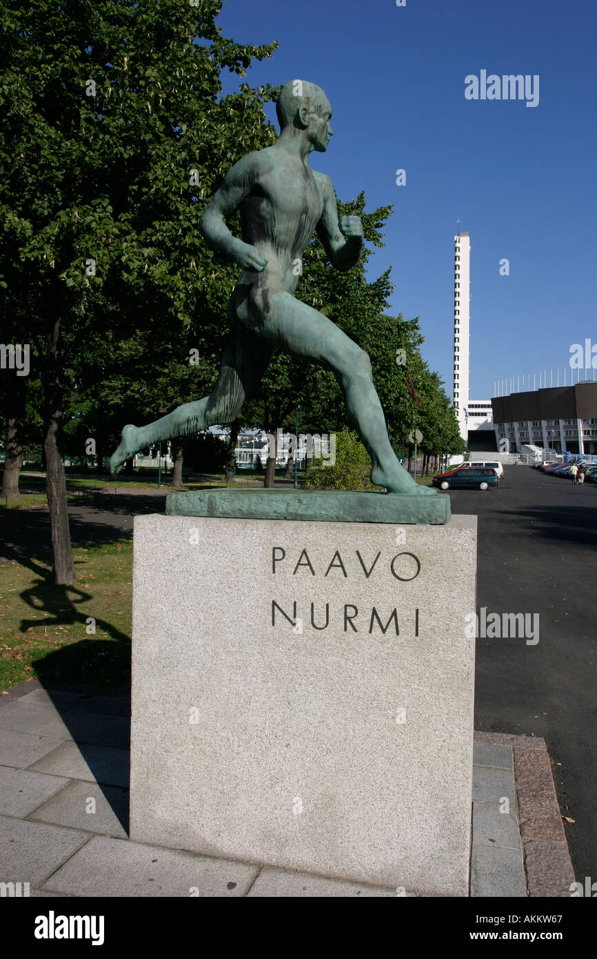 Statue of Paavo Nurmi Helsinki Stock Photo - Alamy