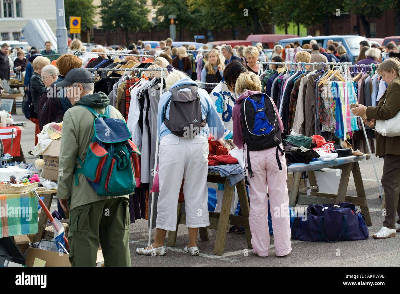 flea market in Helsinki Stock Photo - Alamy