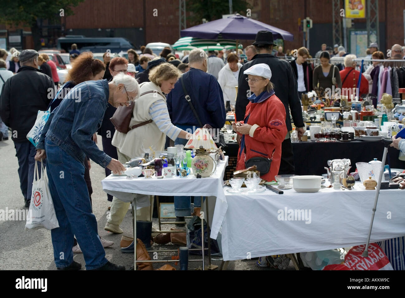 flea market in Helsinki Stock Photo - Alamy