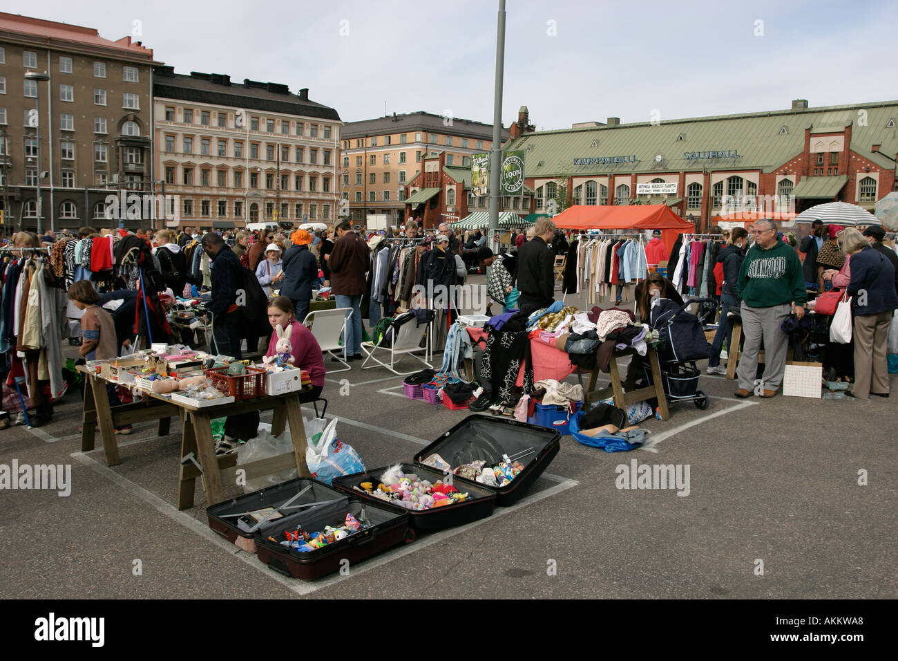 flea market in Helsinki Stock Photo - Alamy
