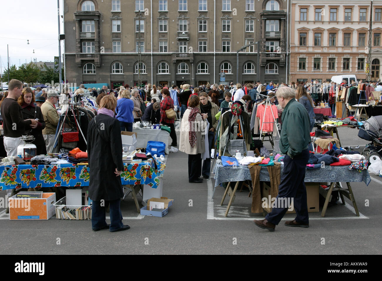 flea market in Helsinki Stock Photo - Alamy