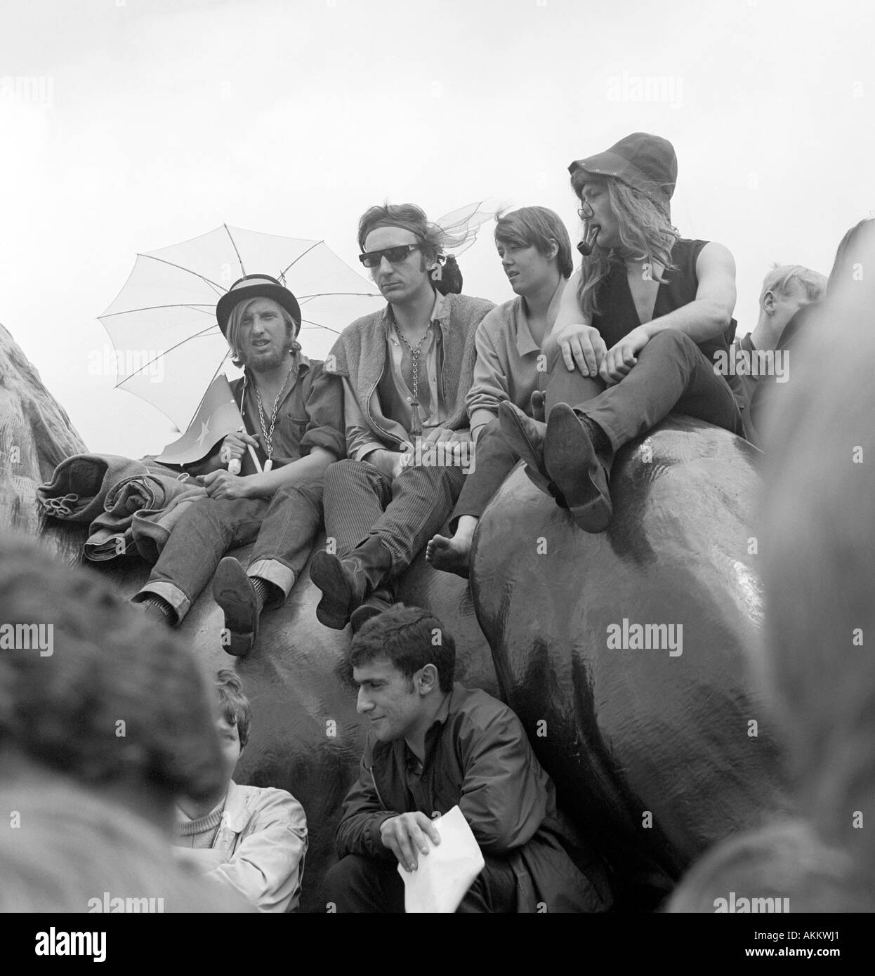 Youthful protesters at an Anti-Vietnam War Demonstration, London, 17 ...