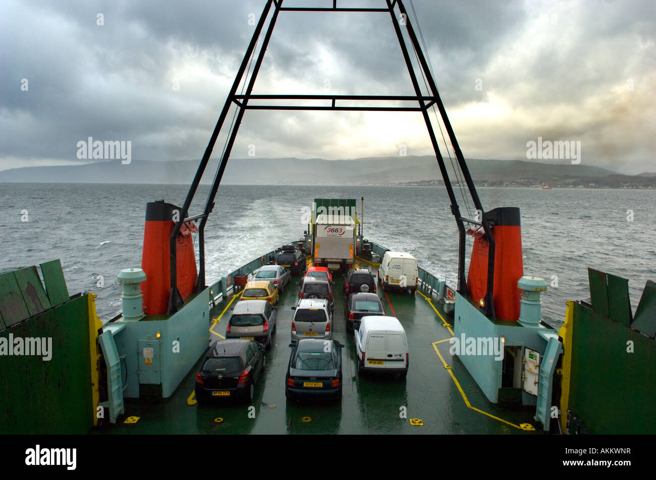 car and passenger ferry from Dunoon to Gourock, Scotland Stock Photo ...