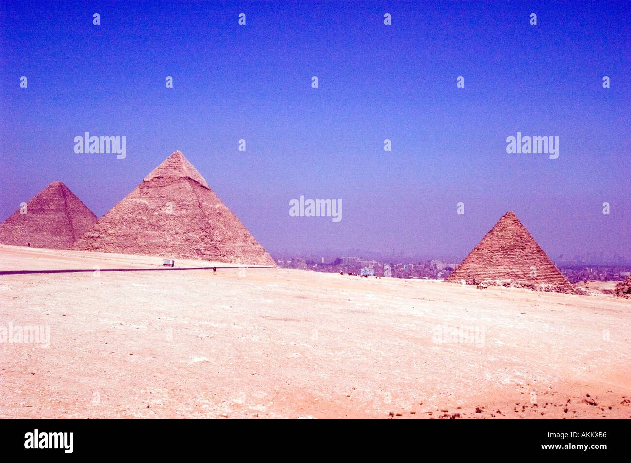 Pyramids at Ghiza Cairo Egypt Ancient egyptians tombs pharoahs blue ...