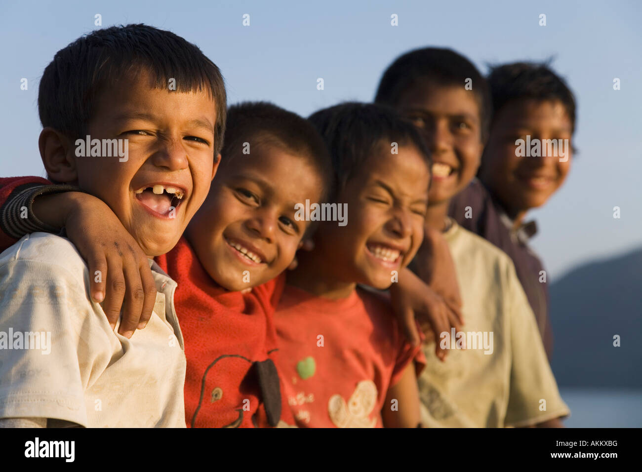 A group of smiling children Stock Photo - Alamy