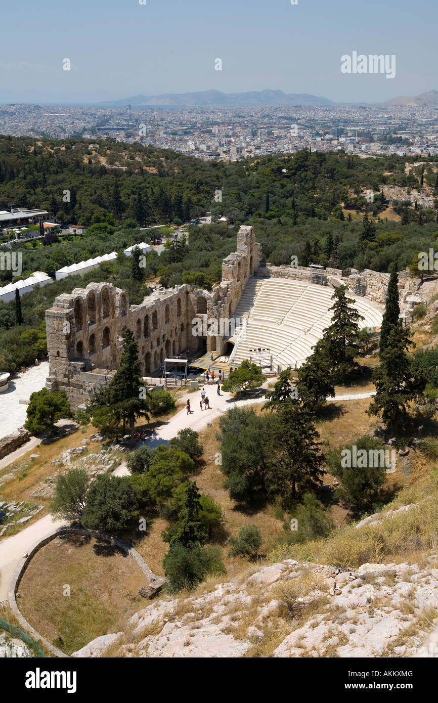 Amphitheatre at the Acropolis Athens greece Stock Photo - Alamy