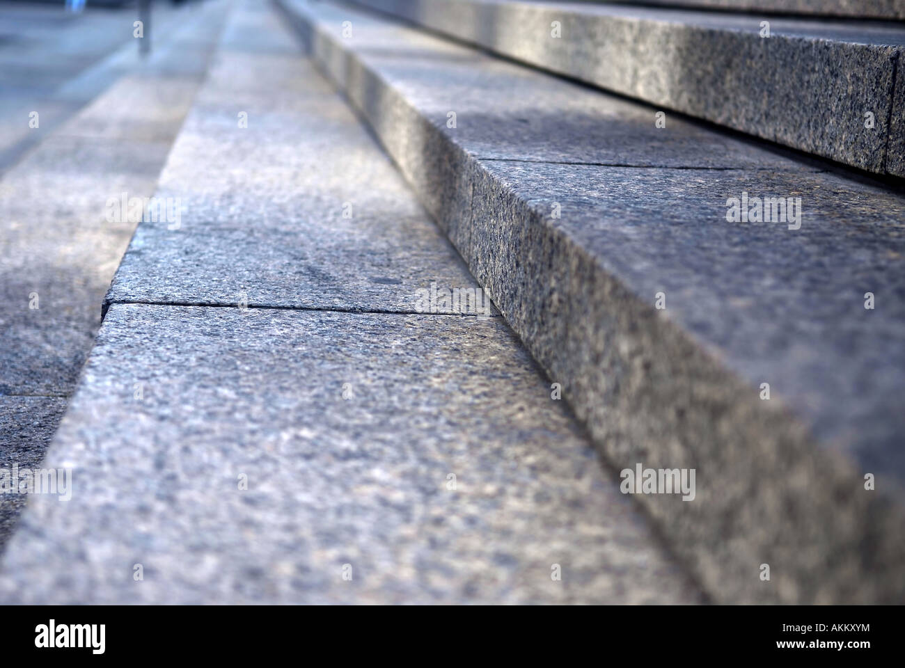 Stairway with granite stone steps in perspective close up Stock Photo ...