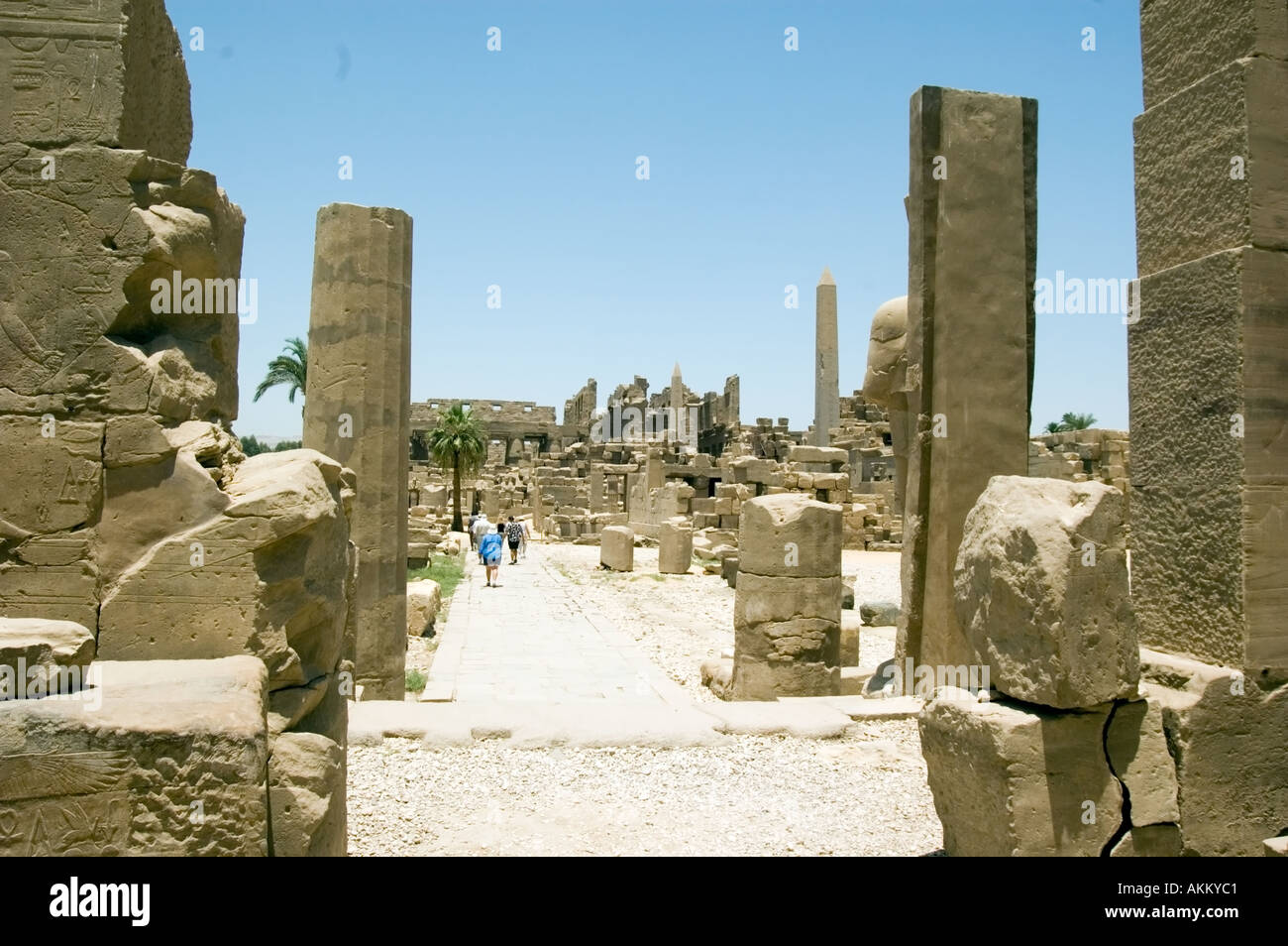 The Temple Complex of Karnak in Thebes Modern Luxor Egypt Stock Photo ...
