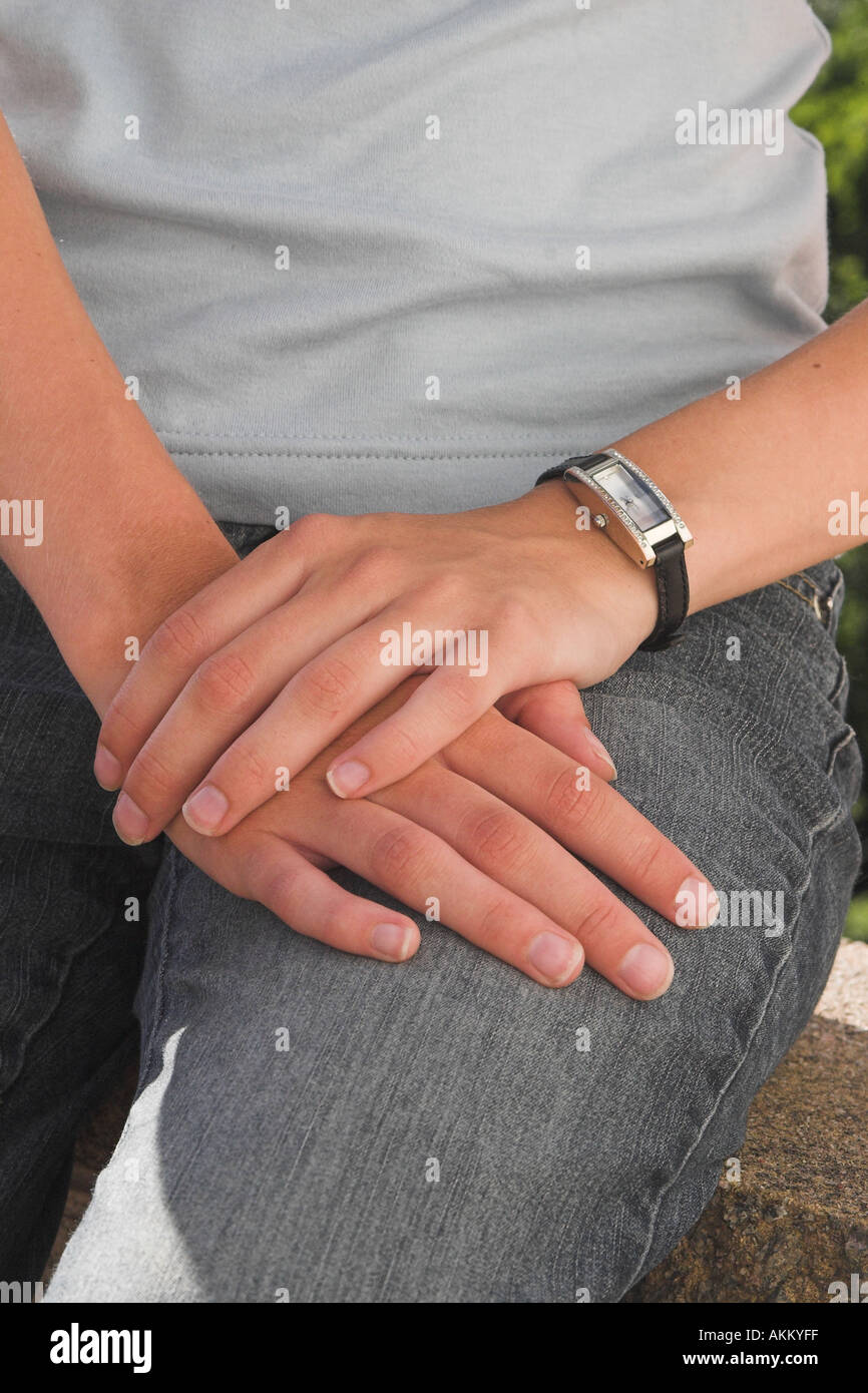 Resting relaxed crossed leg hi-res stock photography and images - Alamy