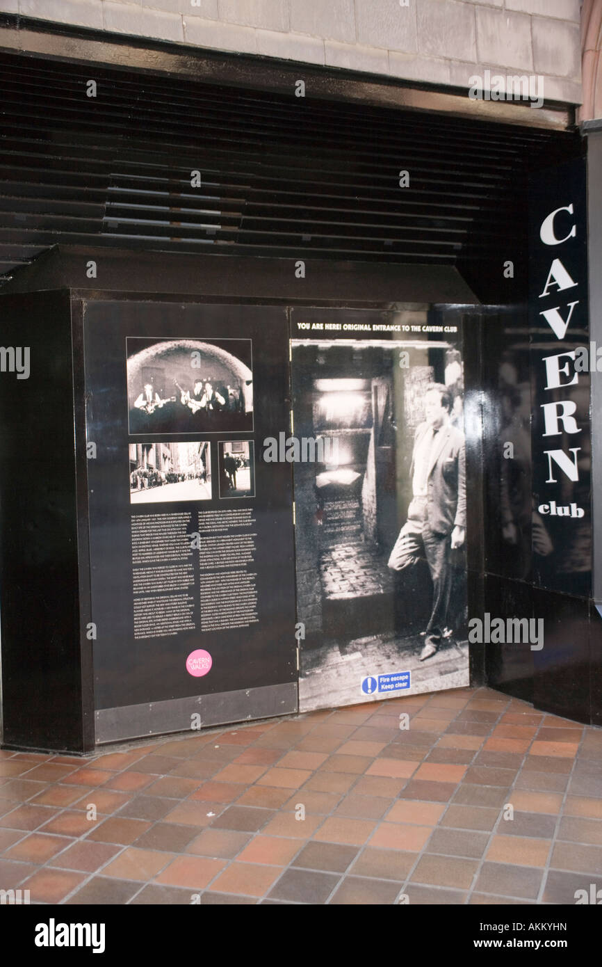 The cavern Club in Matthew Street where the Beatles used to play ...