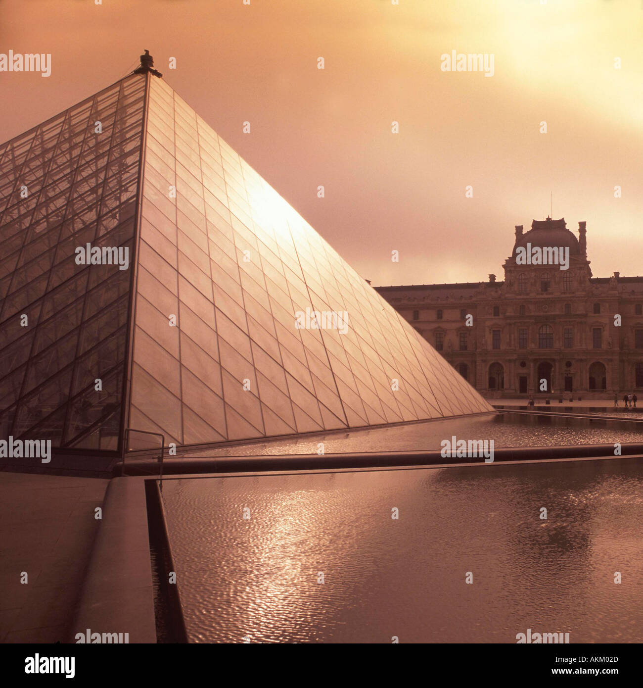 Louvre Museum glass pyramid Paris France Stock Photo - Alamy
