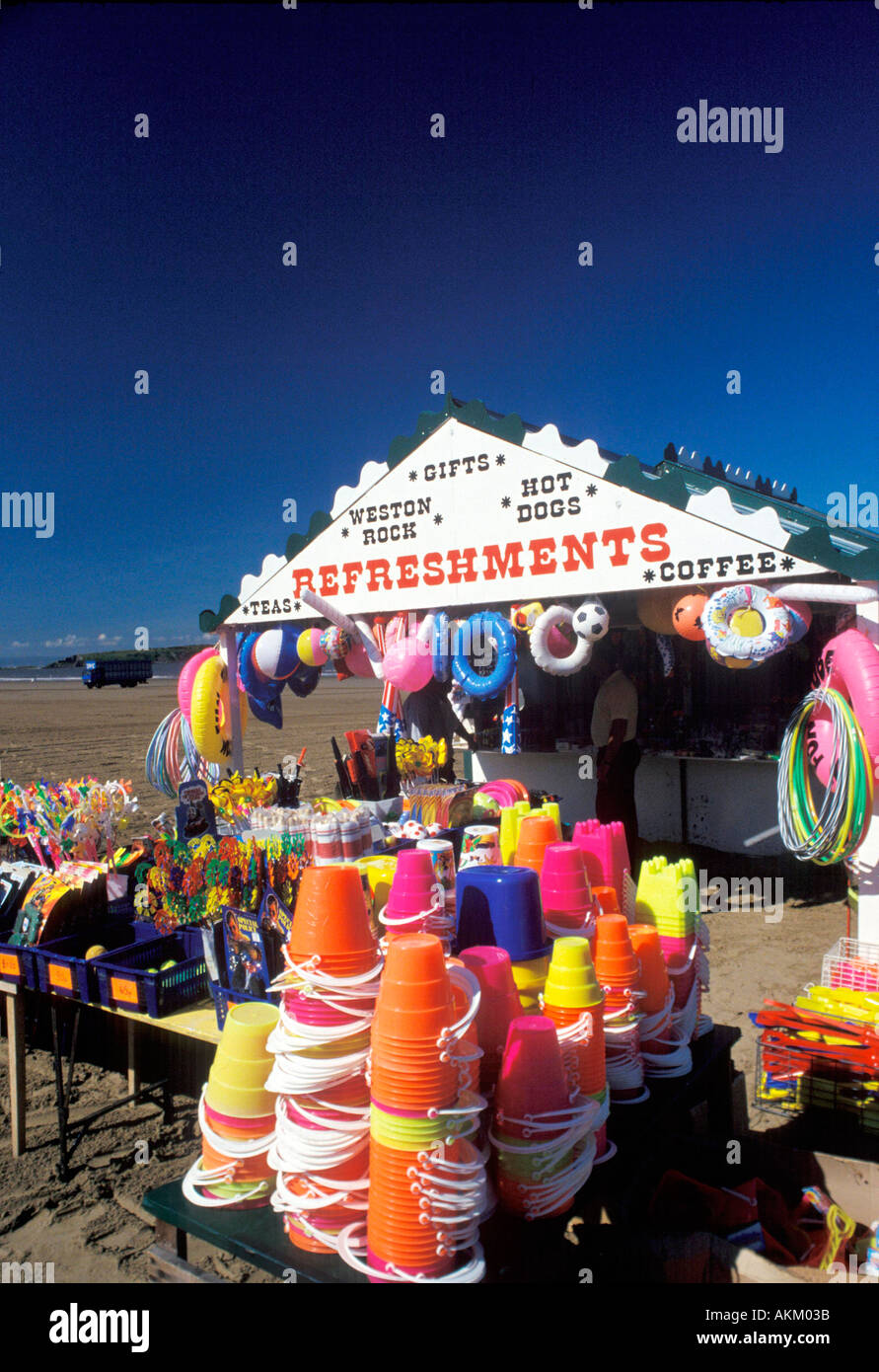 Beach stall Weston super Mare North Somerset England UK Stock Photo - Alamy