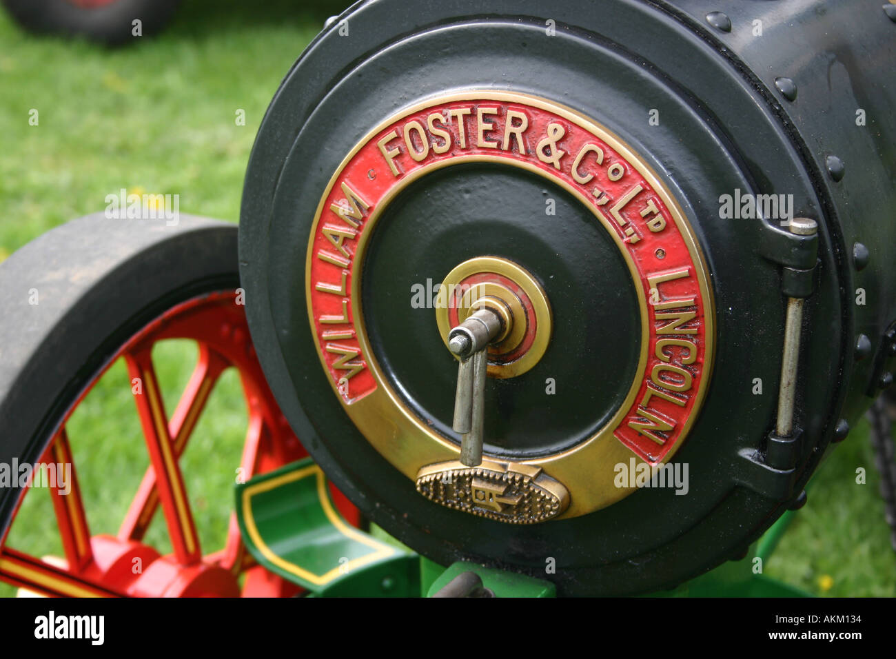 Model traction engine detail William Foster Co Lincoln Stock Photo - Alamy