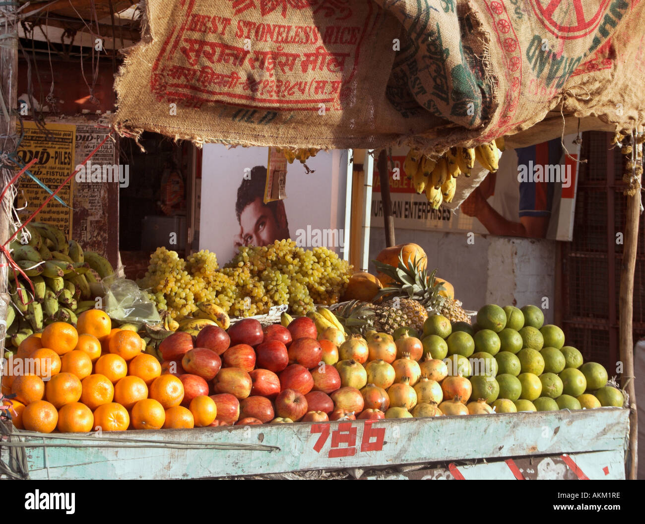 Fruit stall Chennai Madras India Stock Photo - Alamy