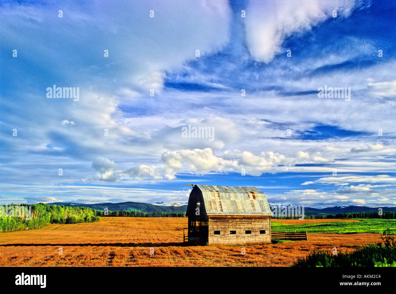 High Country Hay Barn Stock Photo - Alamy