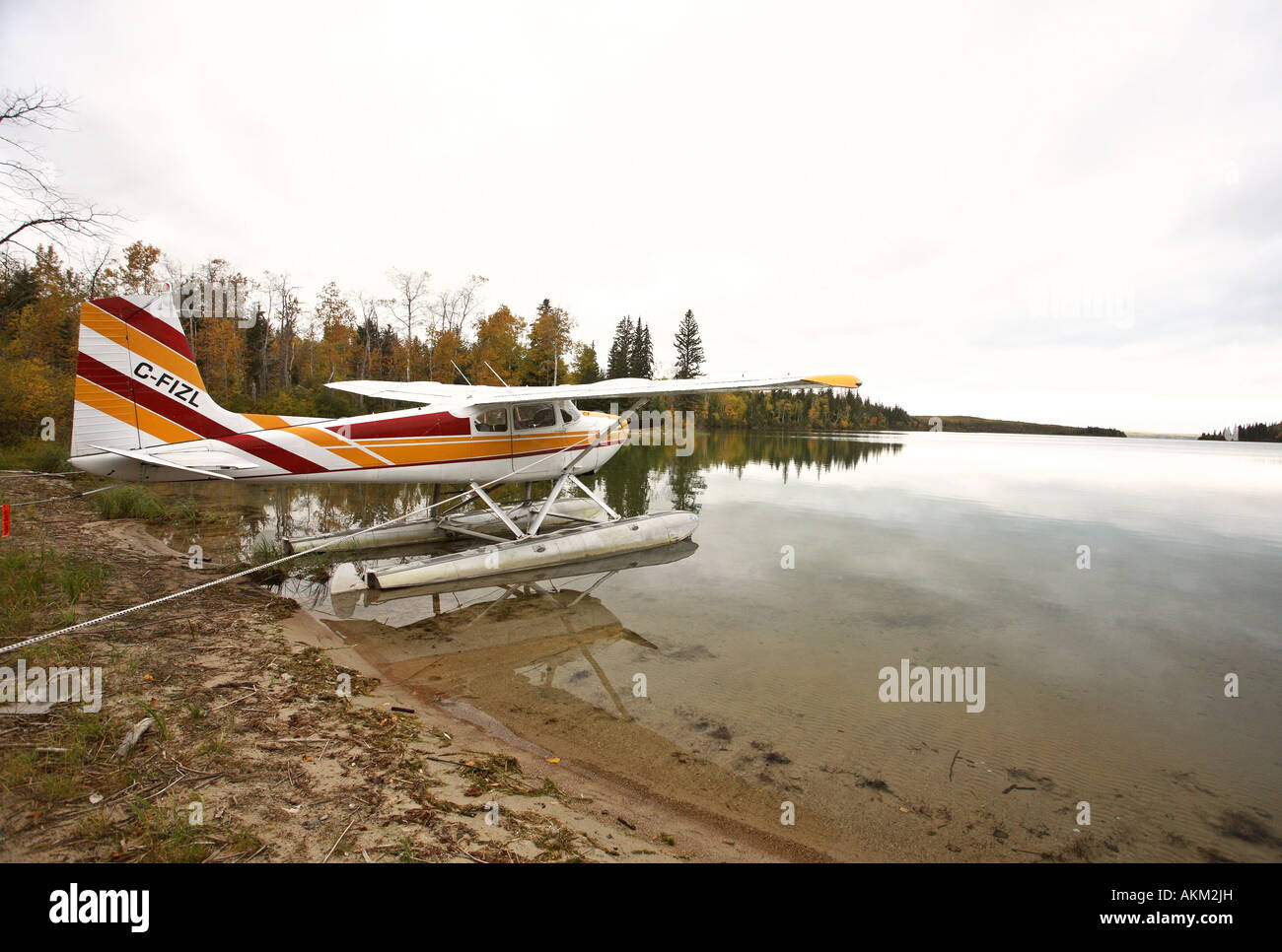 Float plane on a Saskatchewan lake Stock Photo - Alamy
