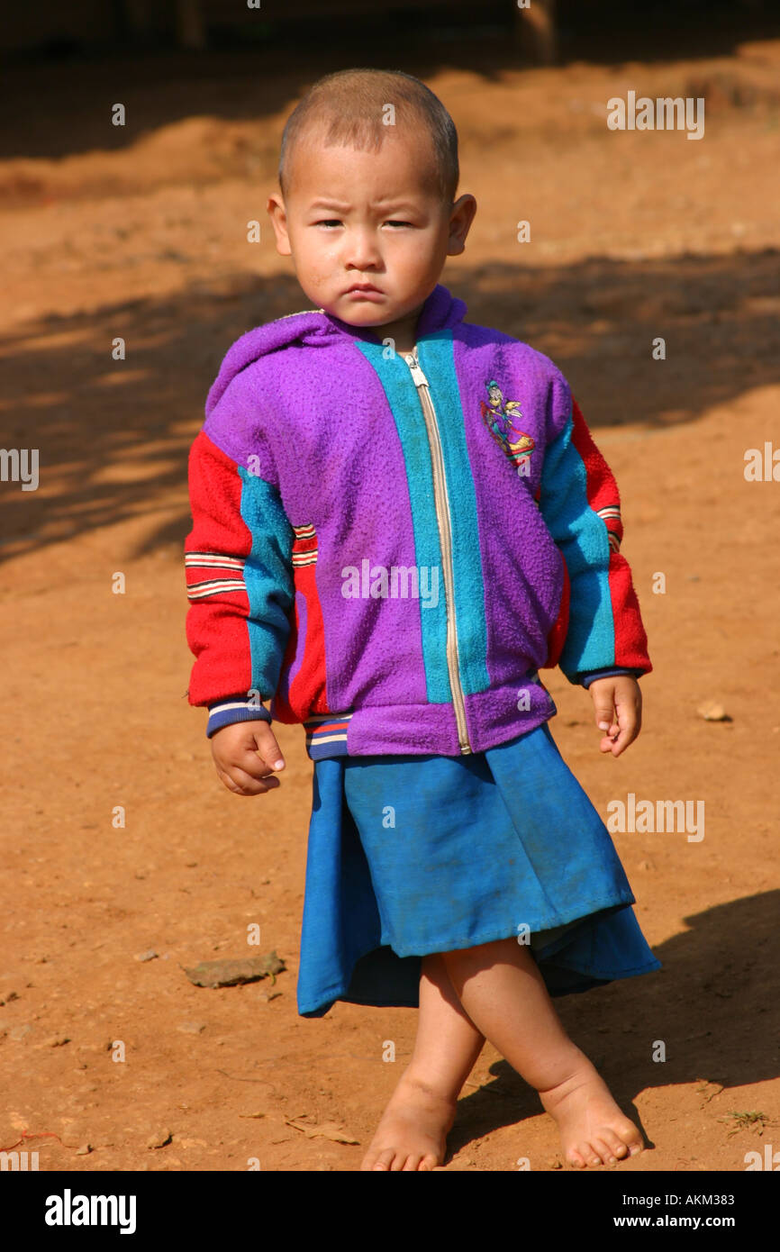 Lisu child with an attitude Chiang Rai region Thailand Stock Photo - Alamy