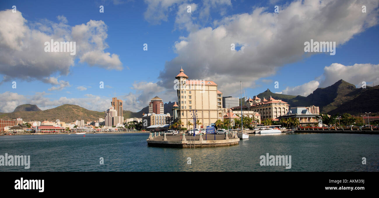 Mauritius Port Louis skyline panorama Stock Photo - Alamy