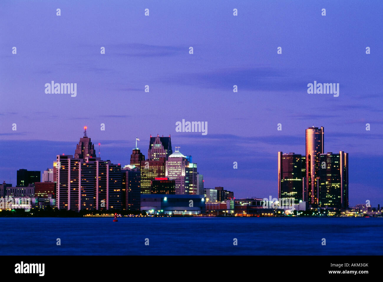 Skyscrapers in downtown detroit michigan hi-res stock photography and ...