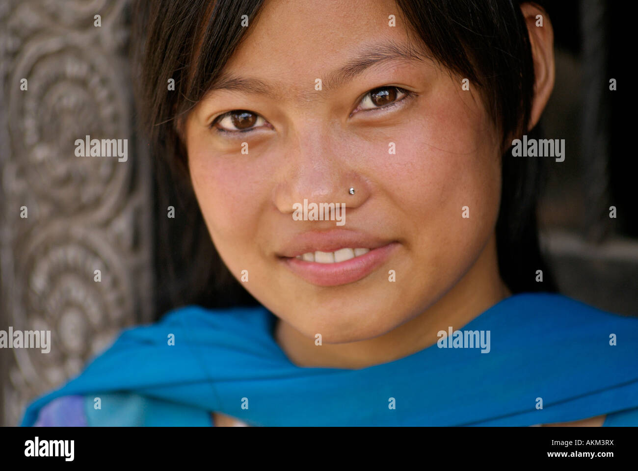 Beautiful nepali girl kathmandu nepal hi-res stock photography and ...