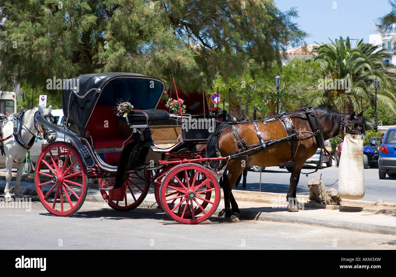 Horse Drawn carriage Aegina Greece Stock Photo - Alamy