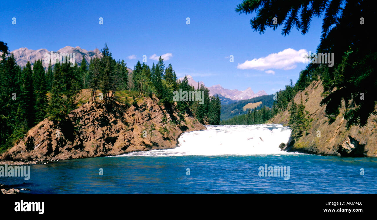 Canadian Rockies Bow Falls in Banff National Park Canadian Rocky mountains Alberta Canada North ...