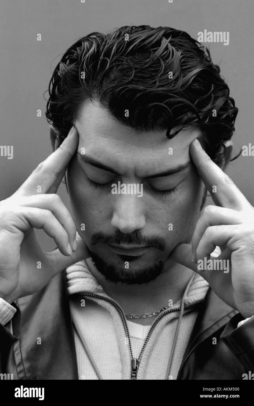 Man in deep thought Stock Photo - Alamy