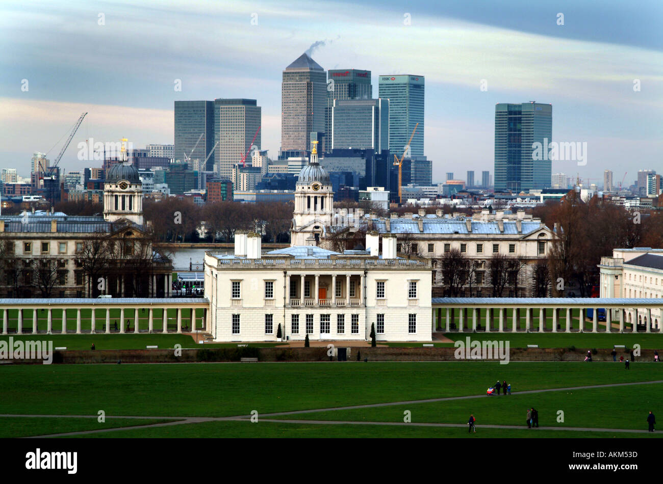 Greenwich View of city of London Stock Photo - Alamy