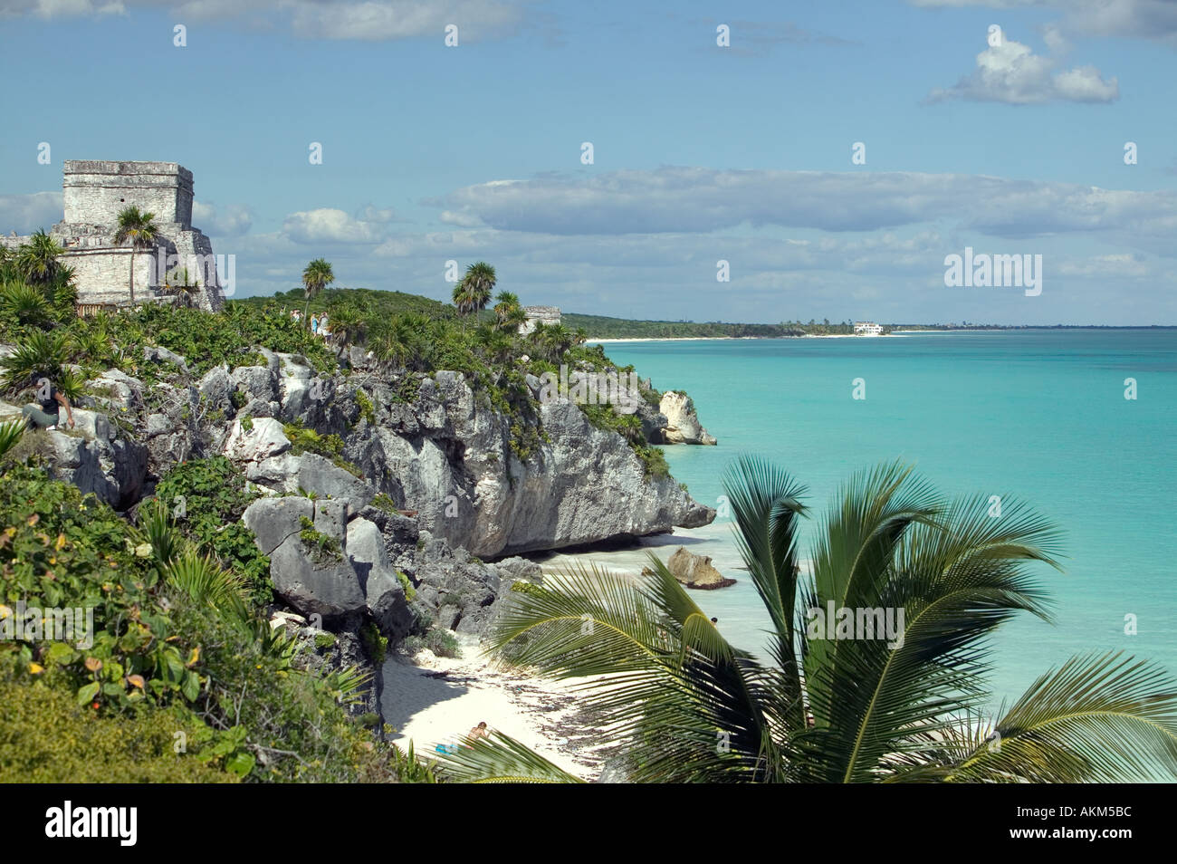 Mayan ruins on waterfront Tulum Mexico Stock Photo - Alamy