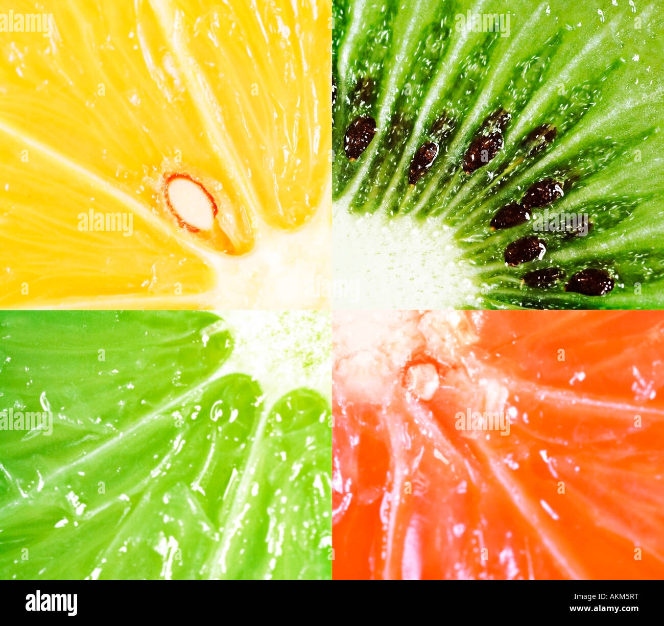 Fresh fruit slices Stock Photo - Alamy