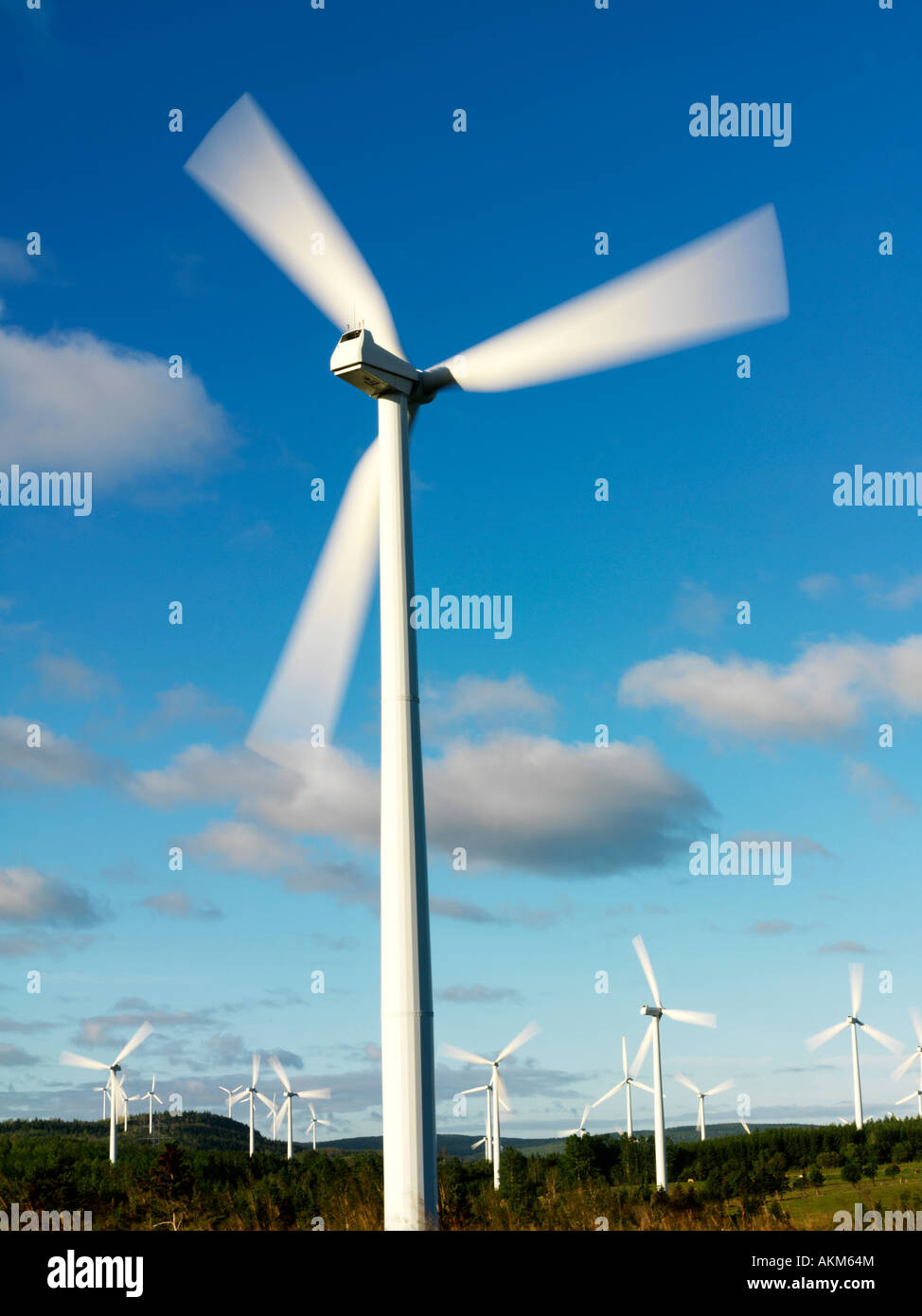 Canada Quebec Gaspesie Cap Chat wind turbines used to generate ...