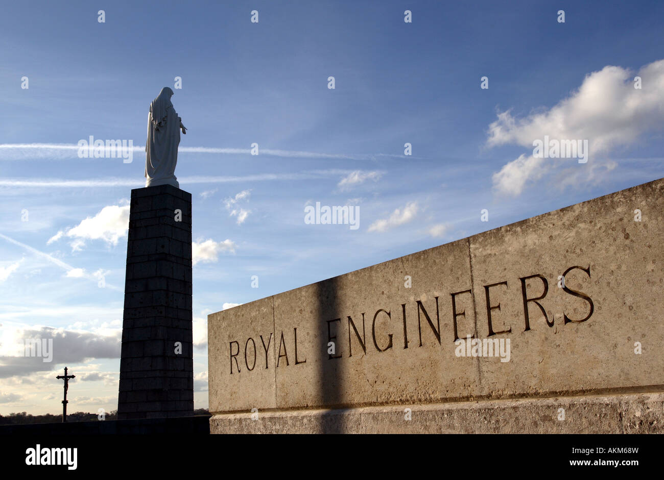 The memorial to the Royal Engineers at Arromanches in Normandy ...