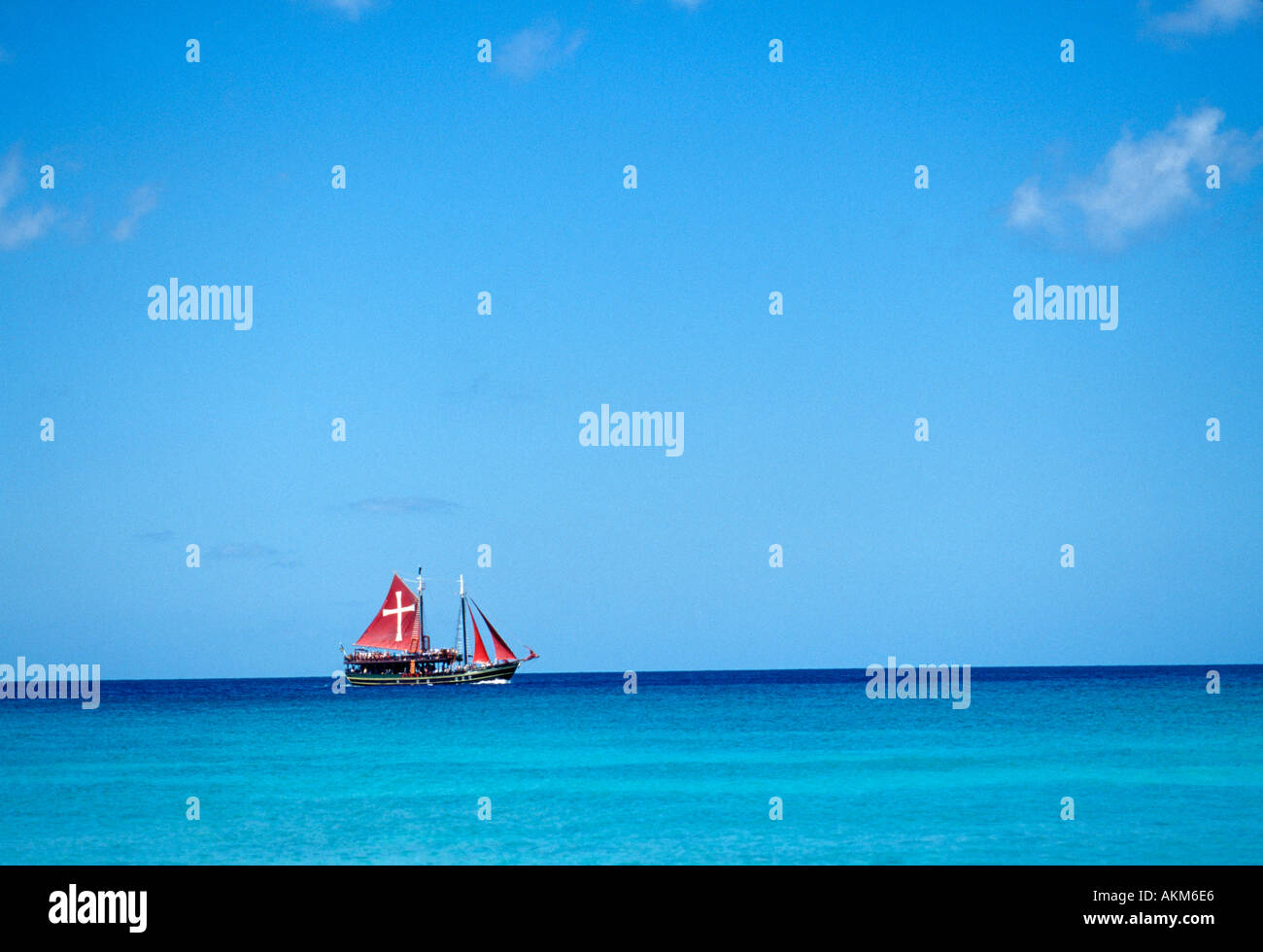 Barbados sailing vessel offshore Stock Photo - Alamy