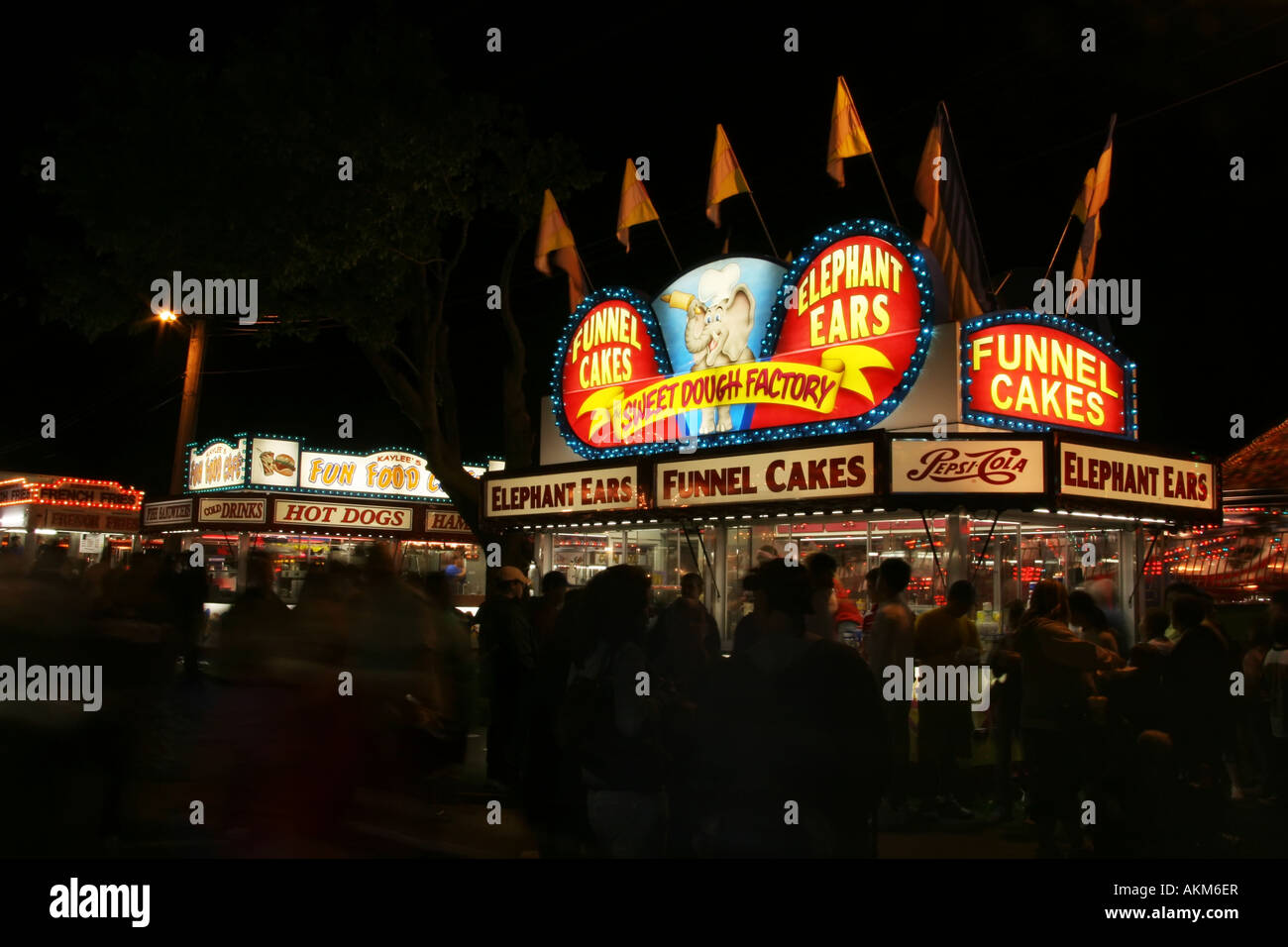 Carnival Food at Night Canfield Fair Mahoning County Fair Canfield Ohio ...