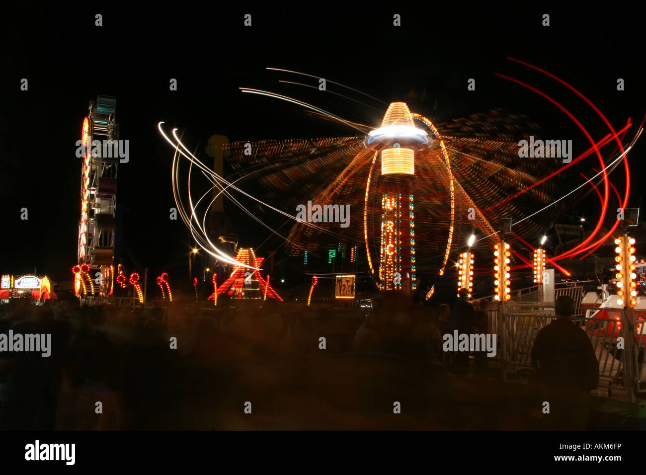 Carnival rides night canfield fair hi-res stock photography and images ...